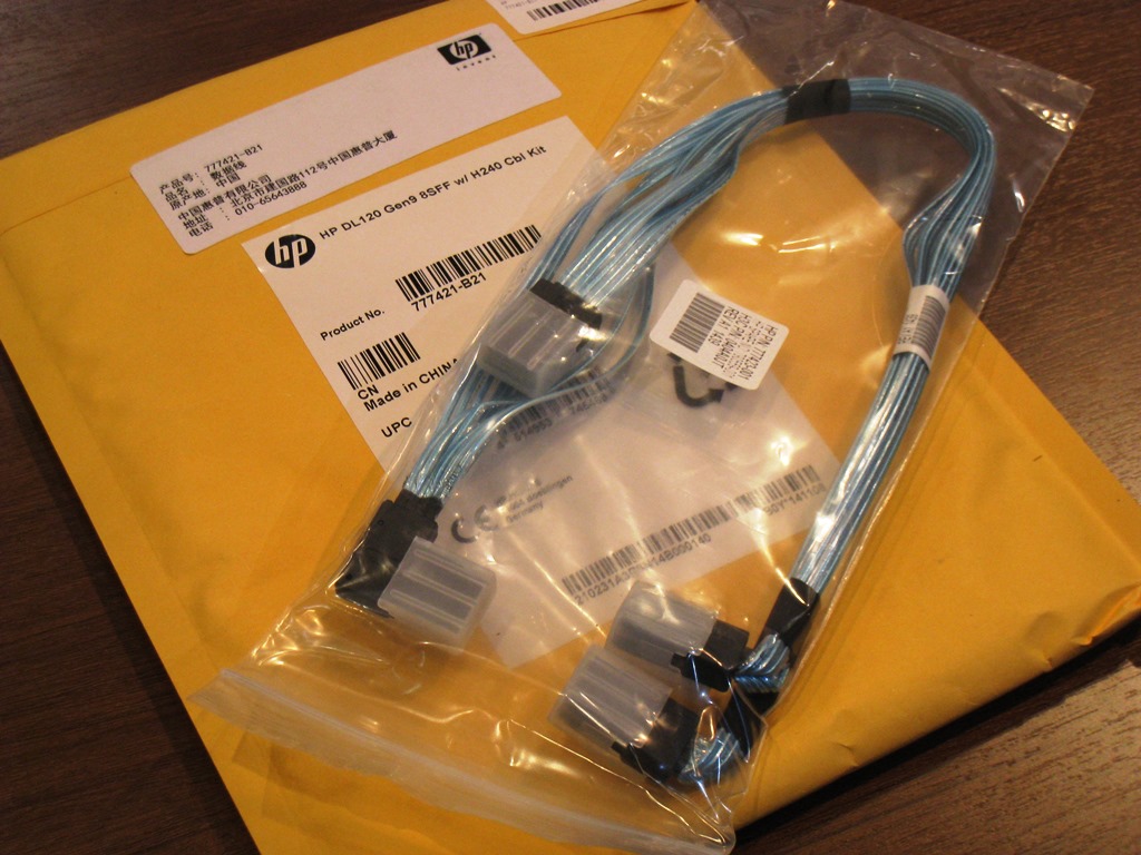 限定特価 HP 777421-B21 DL120 Gen9 8SFF Smart HBA H240 SAS Cable Kit ...