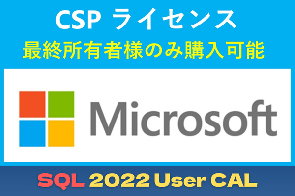 CSP SQL Server 2022 - 1 User CAL【エンドユーザー様企業名での申請必須 購入後の所有権変更不可 ...